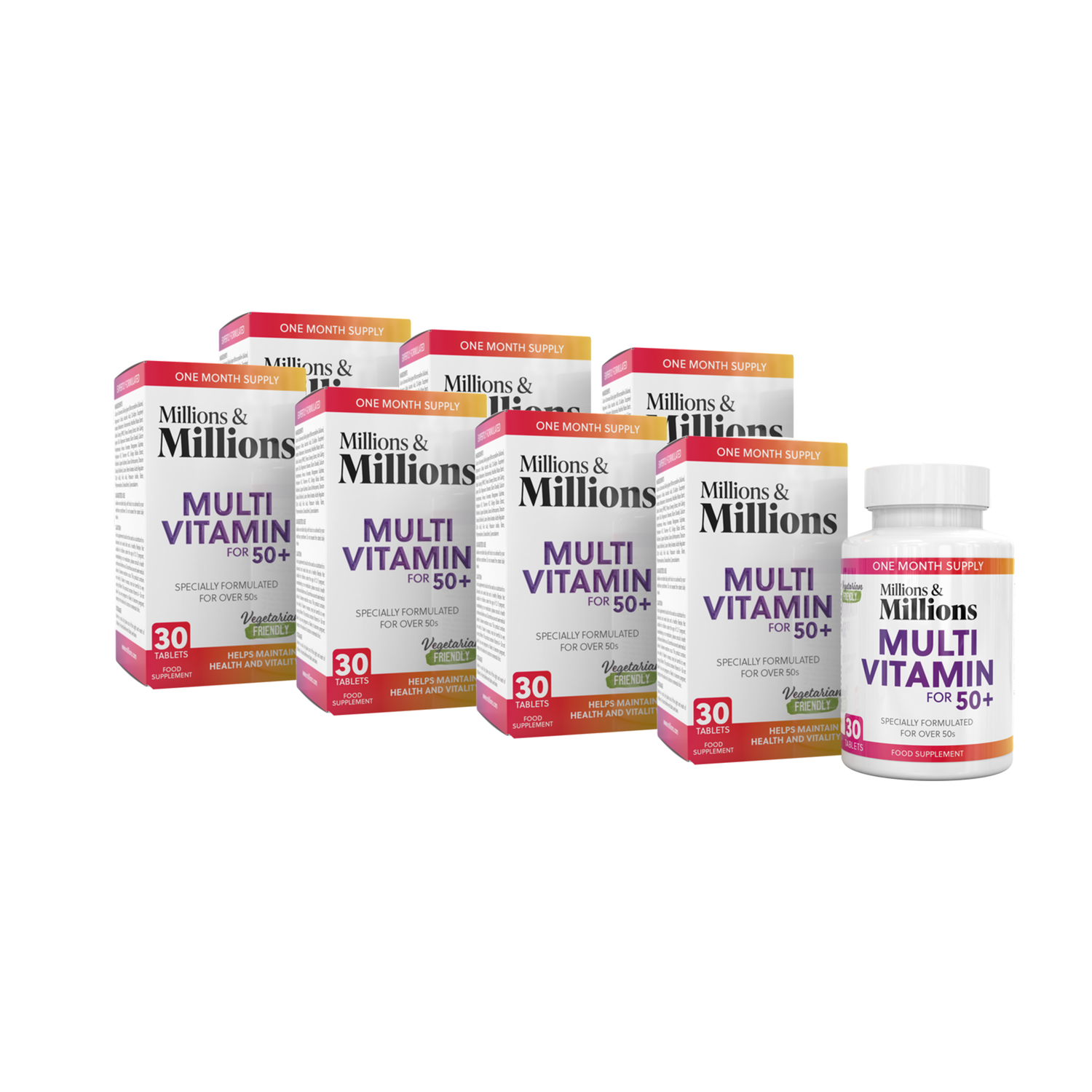 Millions & Millions 50+ Multi Vitamin & Minerals (Box) 8 x 30 Tablets